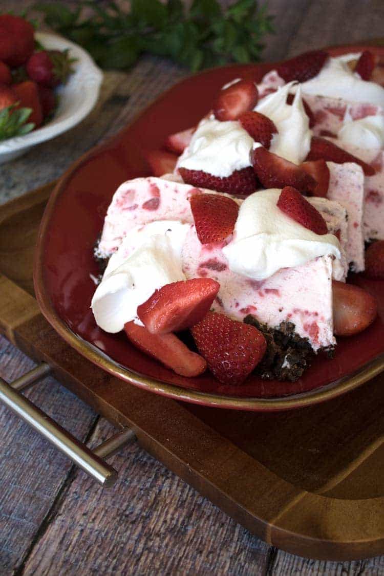 Cool Strawberry Whipped Dessert - All She Cooks