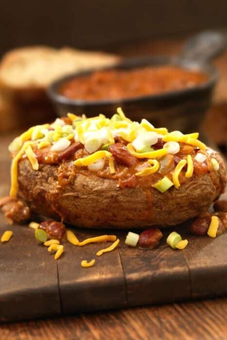 Loaded Chili Baked Potatoes | 15 Minute Cheat Meal | All She Cooks