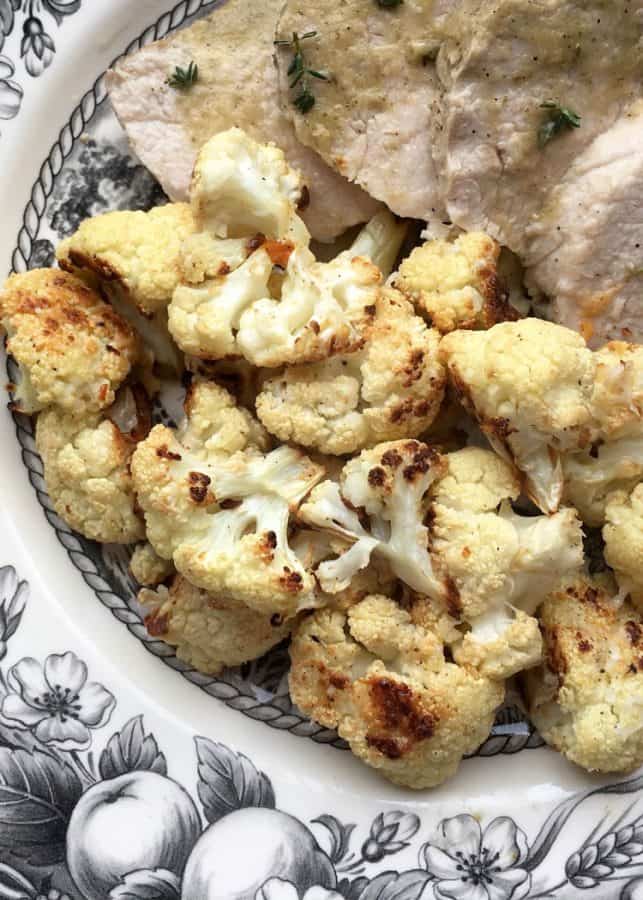 Spicy Easy Roasted Cauliflower - Side Dish Recipe - All She Cooks