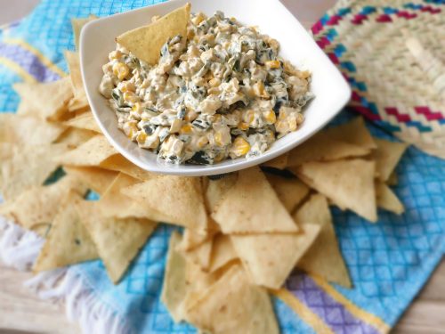 5 Ingredient Roasted Poblano Pepper Dip - All She Cooks