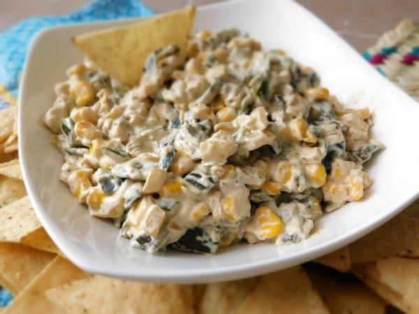 5 Ingredient Roasted Poblano Pepper Dip - All She Cooks