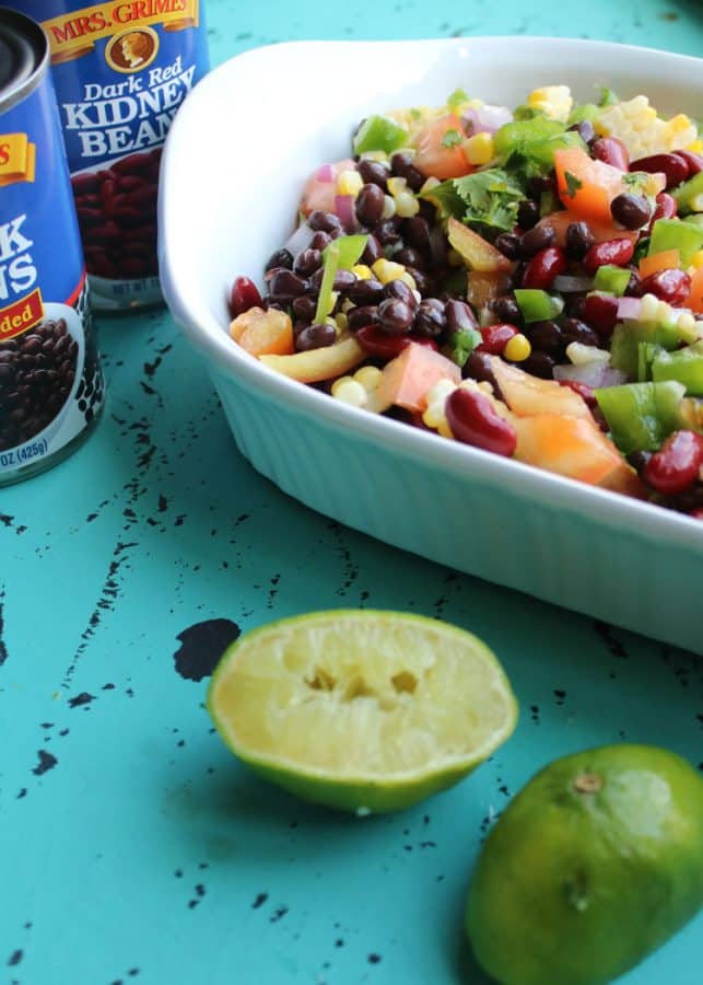 Cowboy Caviar - An Easy Corn and Bean Salad or Dip Recipe - All She Cooks
