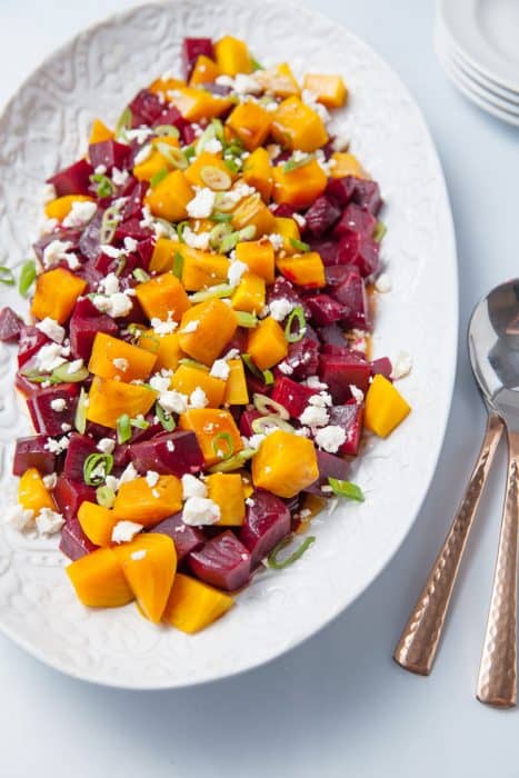 Roasted Beets with Feta - Perfect Thanksgiving Beets! - All She Cooks