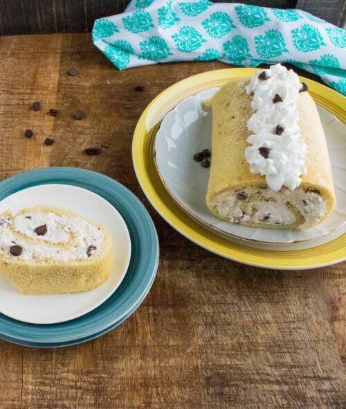 Cannoli Cream Cake Roll - All She Cooks