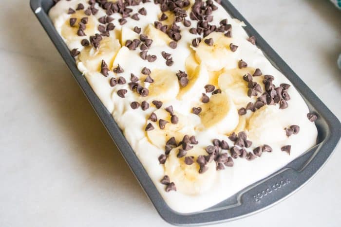 No-Churn Banana Chocolate Chip Ice Cream - All She Cooks