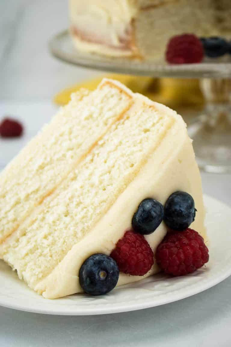 White Cake Recipe with Buttercream Frosting and Video, From Scratch