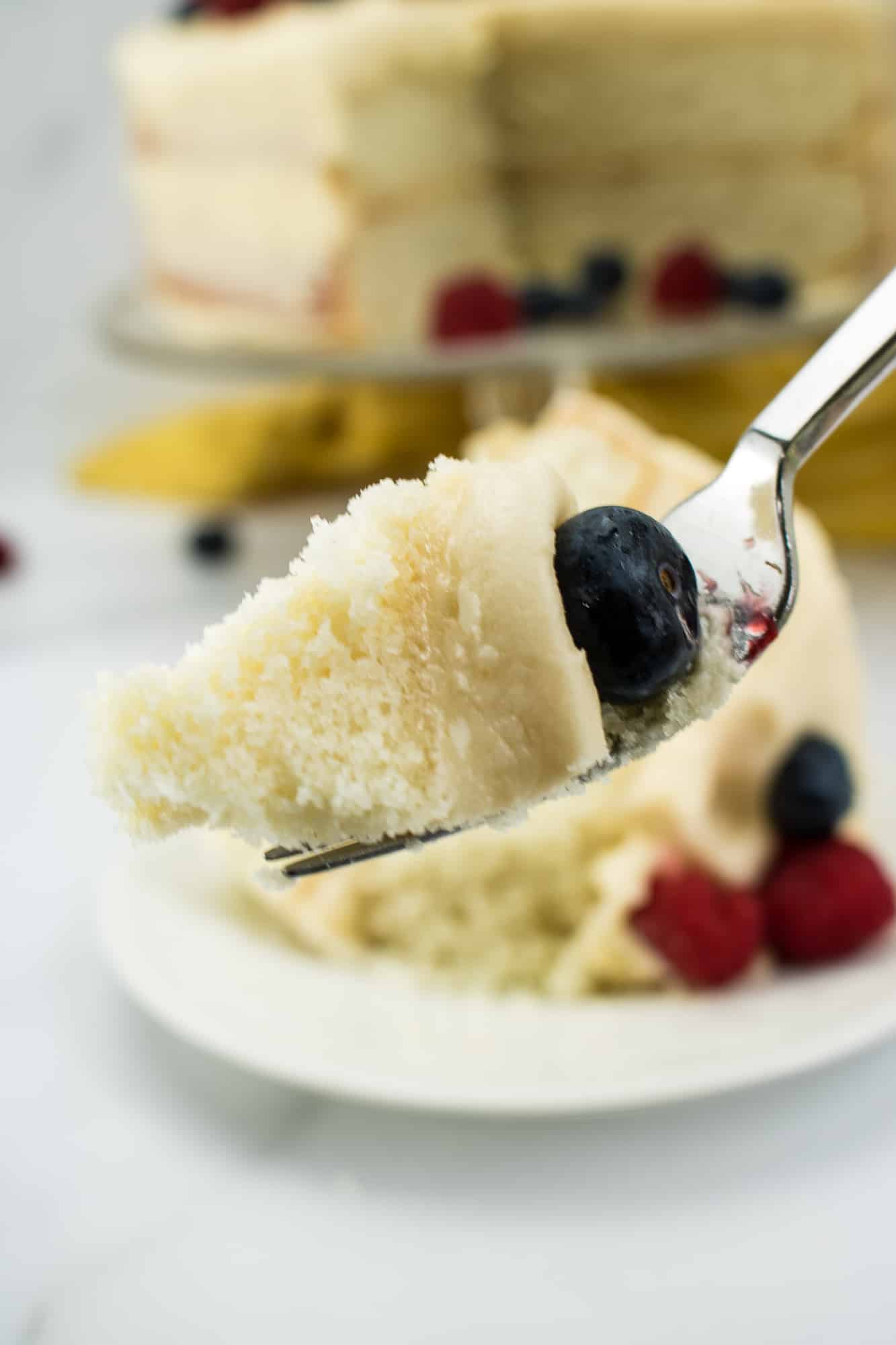 White Cake Recipe with Buttercream Frosting and Video, From Scratch