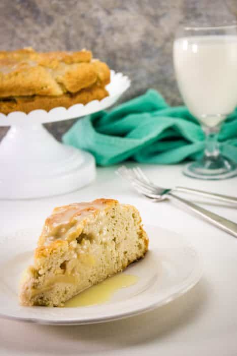 Old Fashioned Fresh Apple Cake Recipe & White Chocolate Sauce