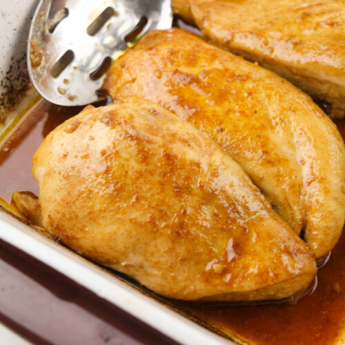 Easy Marinated Baked Chicken - Freezer Meal - All She Cooks