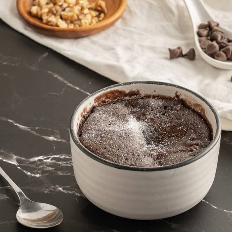 Brownie In A Mug - Quick & Easy Dessert - All She Cooks