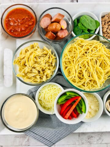 DIY Pasta Bar - Versatile Dinner for Any Occasion - All She Cooks