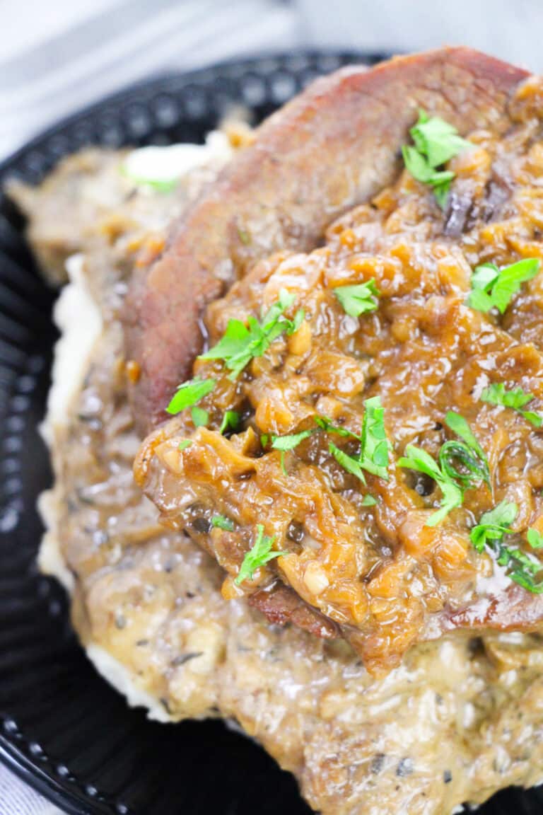 Easy Smothered Steaks - All She Cooks