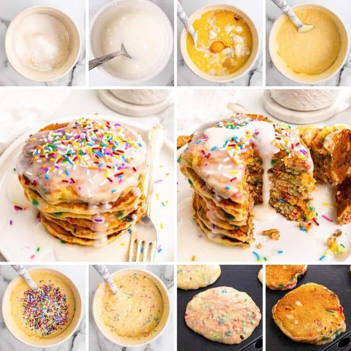 Funfetti Pancakes - All She Cooks