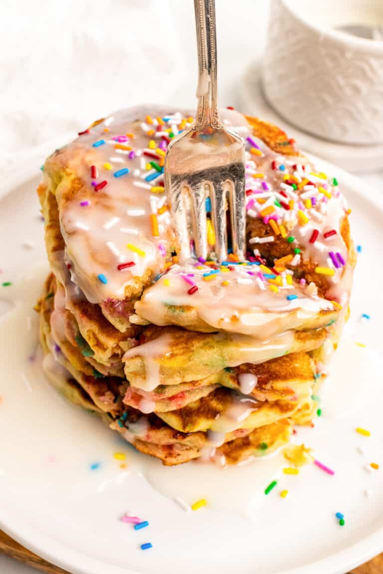 Funfetti Pancakes - All She Cooks
