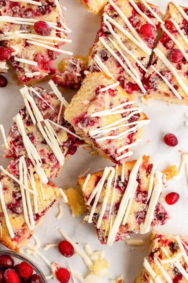 Cranberry Lemon Bars - All She Cooks