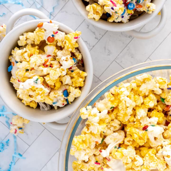 Birthday Cake Popcorn - All She Cooks