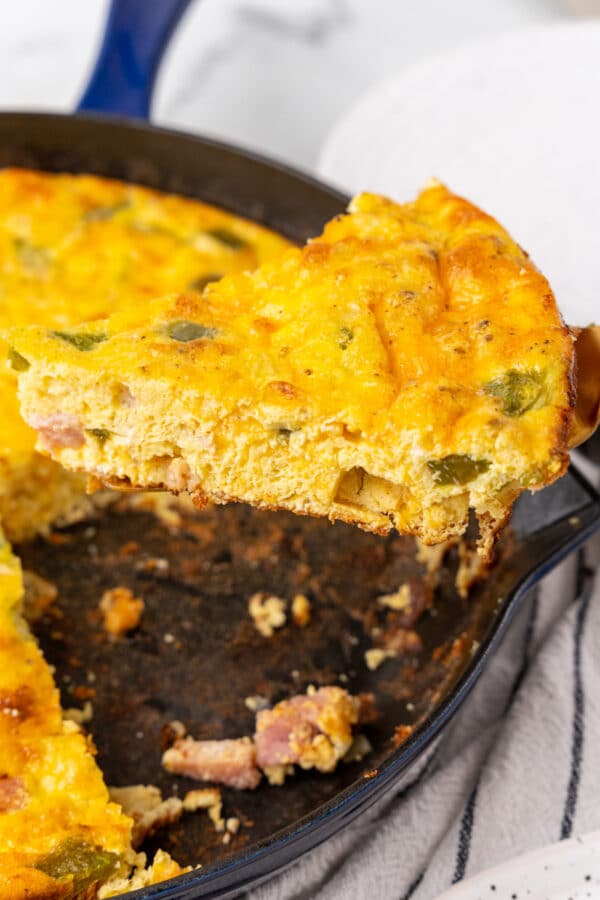 Ham and Cheese Frittata - All She Cooks
