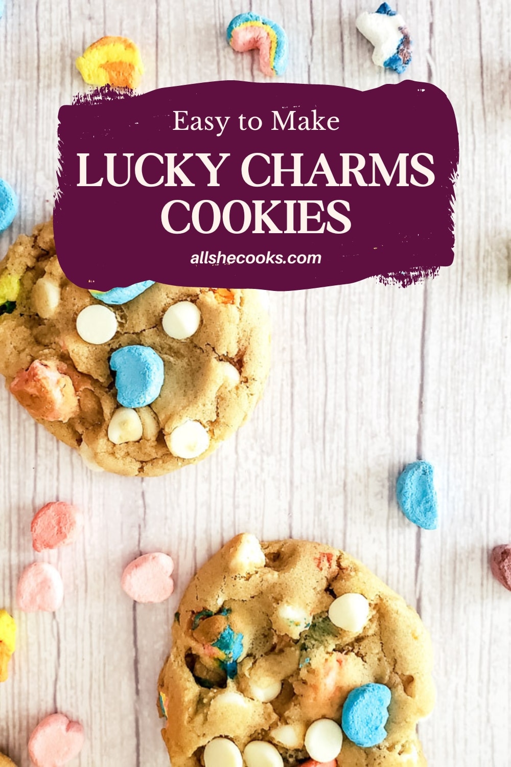 Lucky Charms Cookies - All She Cooks