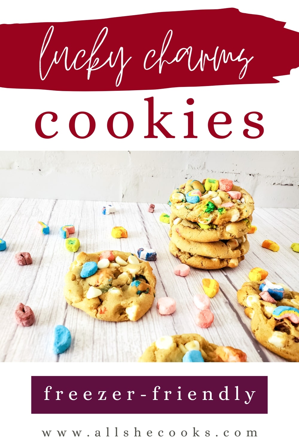 Lucky Charms Cookies - All She Cooks