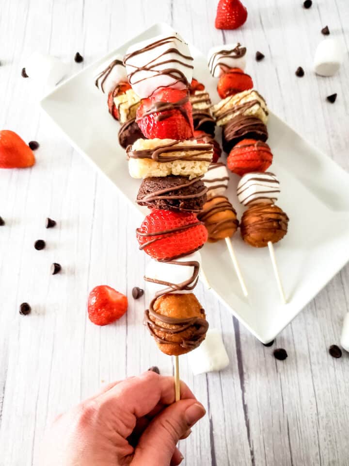 Dessert Kabobs - Dessert on a Stick - All She Cooks