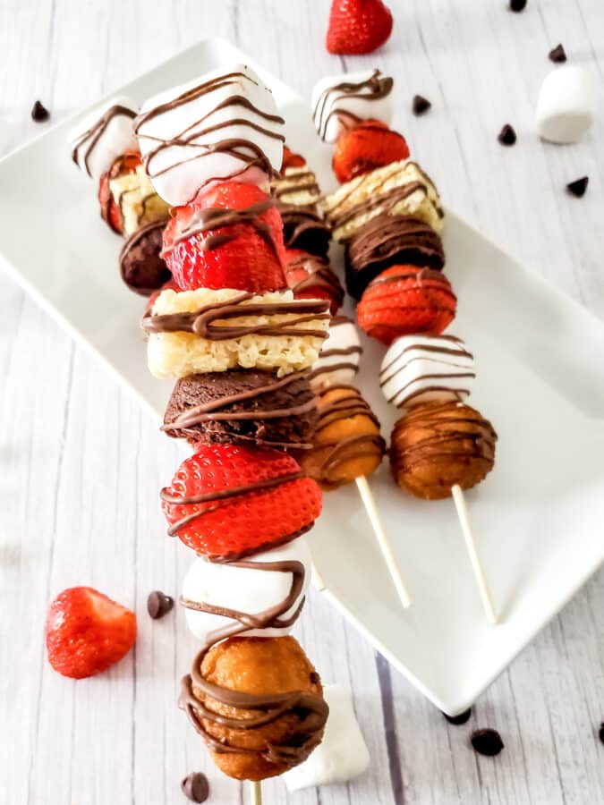 Dessert Kabobs - Dessert on a Stick - All She Cooks