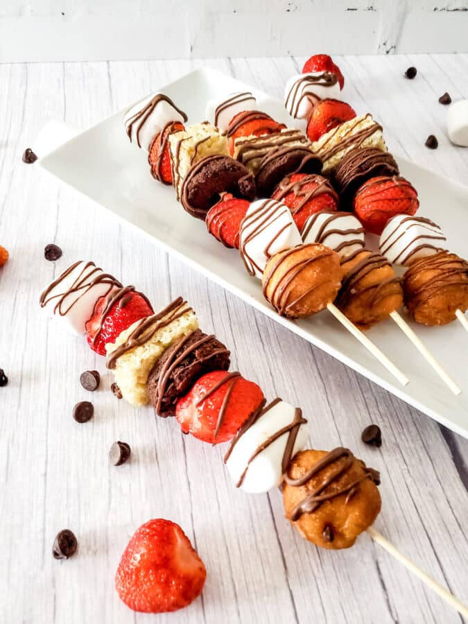 Dessert Kabobs - Dessert on a Stick - All She Cooks