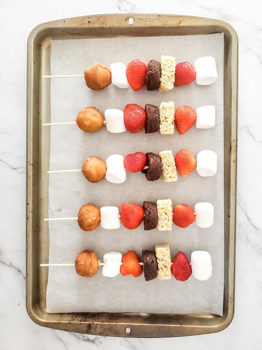 Dessert Kabobs - Dessert on a Stick - All She Cooks