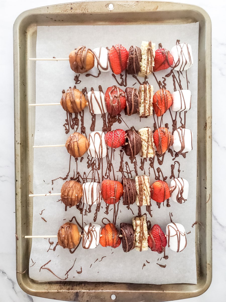 Dessert Kabobs - Dessert on a Stick - All She Cooks