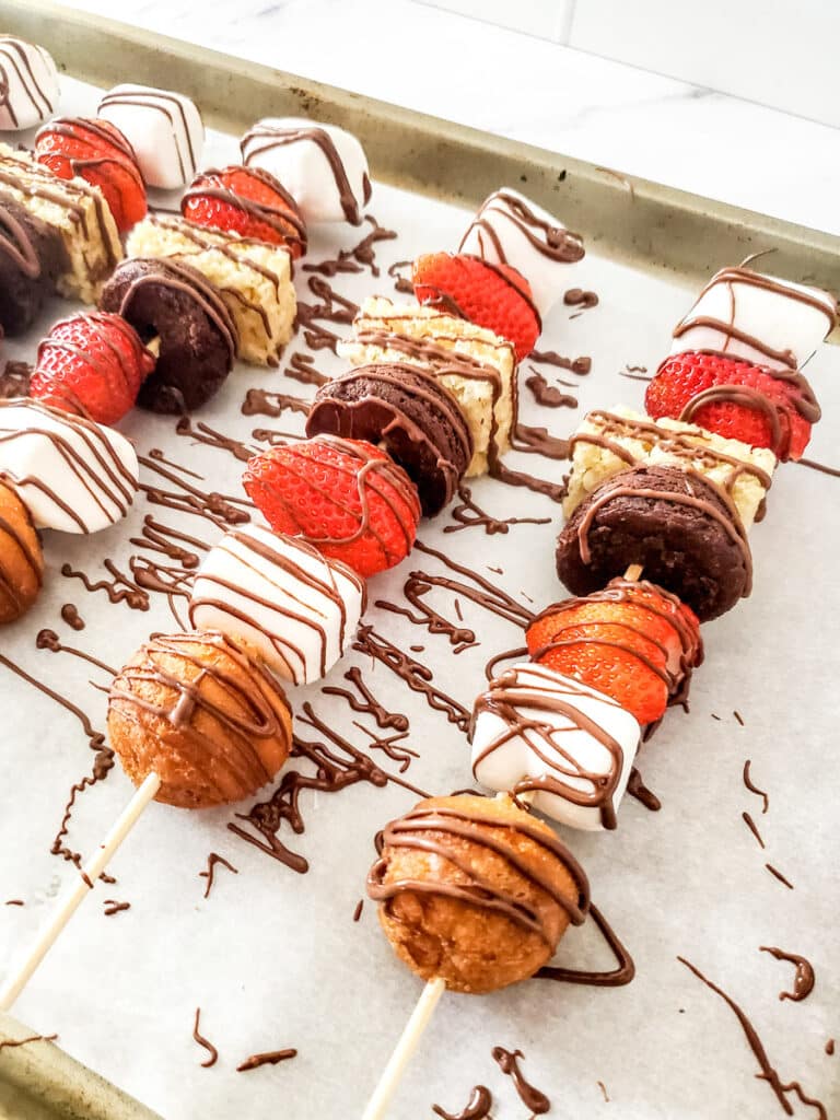 Dessert Kabobs - Dessert on a Stick - All She Cooks