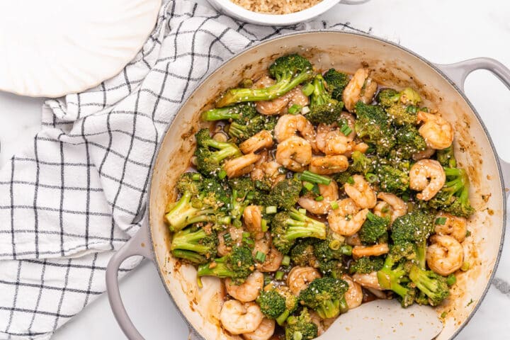 Shrimp and Broccoli Stir Fry - All She Cooks