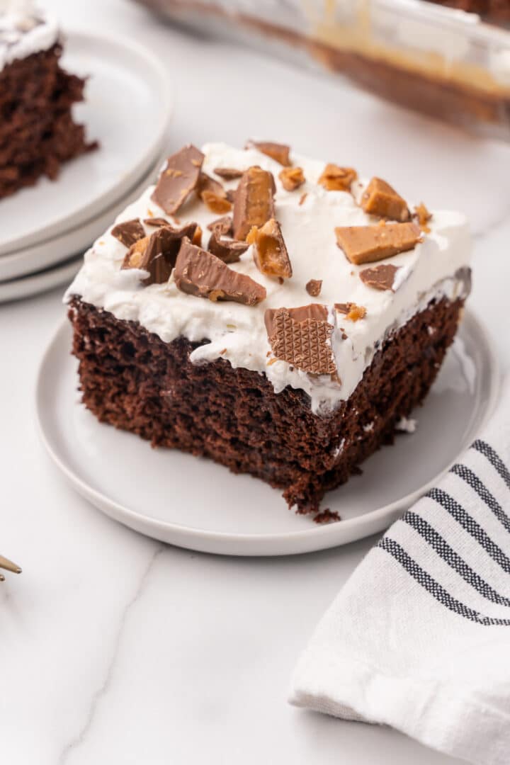 Heath Bar Cake - All She Cooks
