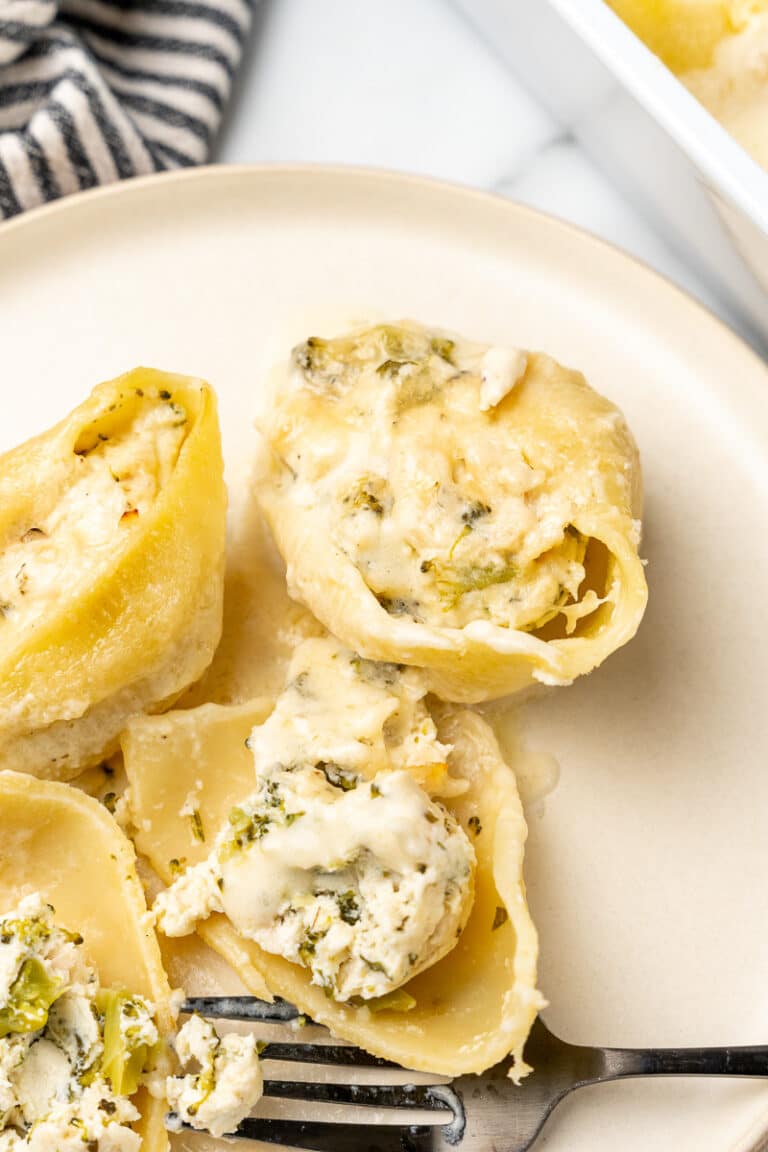 Chicken Stuffed Shells – Crazy Easy! - All She Cooks