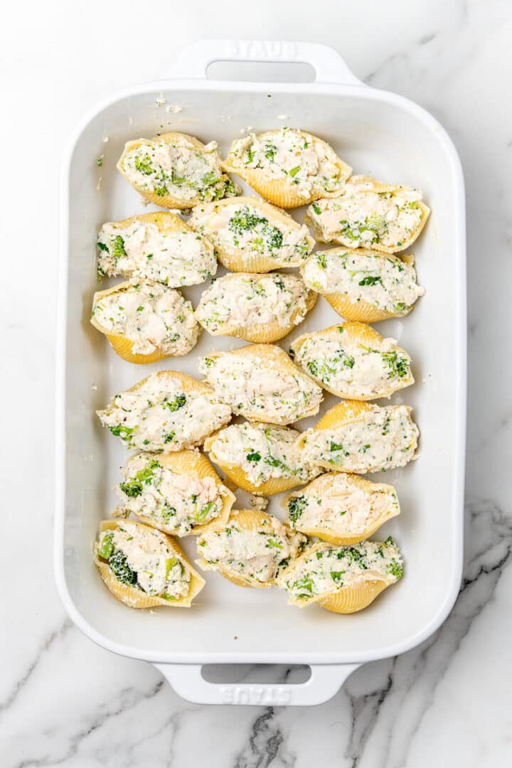 Chicken Stuffed Shells – Crazy Easy! - All She Cooks