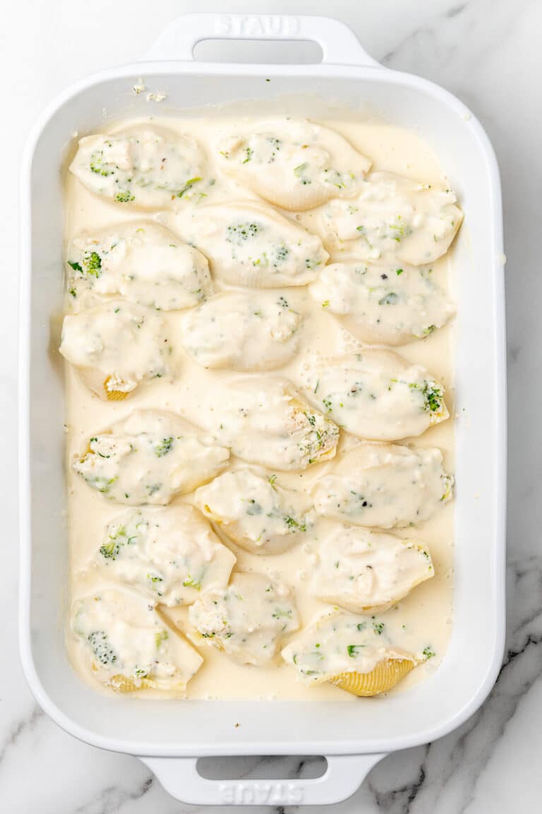 Chicken Stuffed Shells – Crazy Easy! - All She Cooks