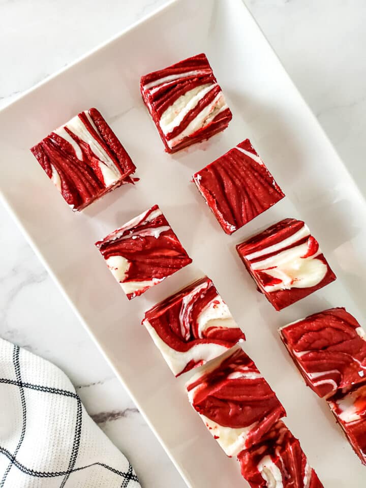 Red Velvet Fudge - All She Cooks
