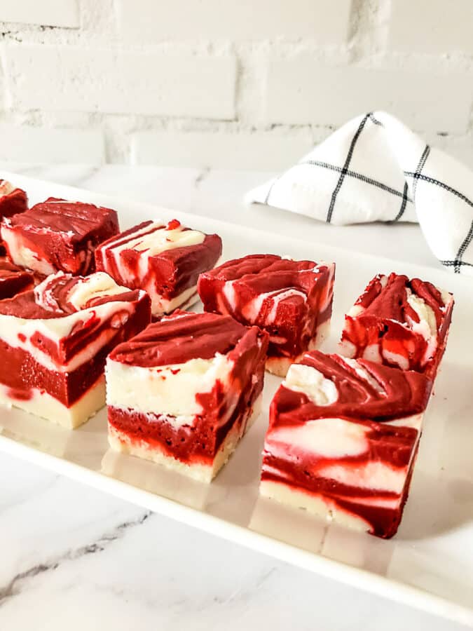 Red Velvet Fudge - All She Cooks