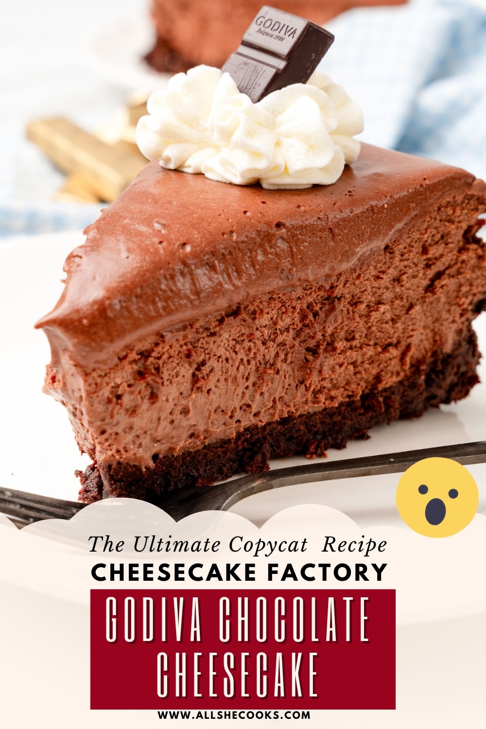 Copycat Cheesecake Factory Godiva Chocolate Cheesecake - All She Cooks