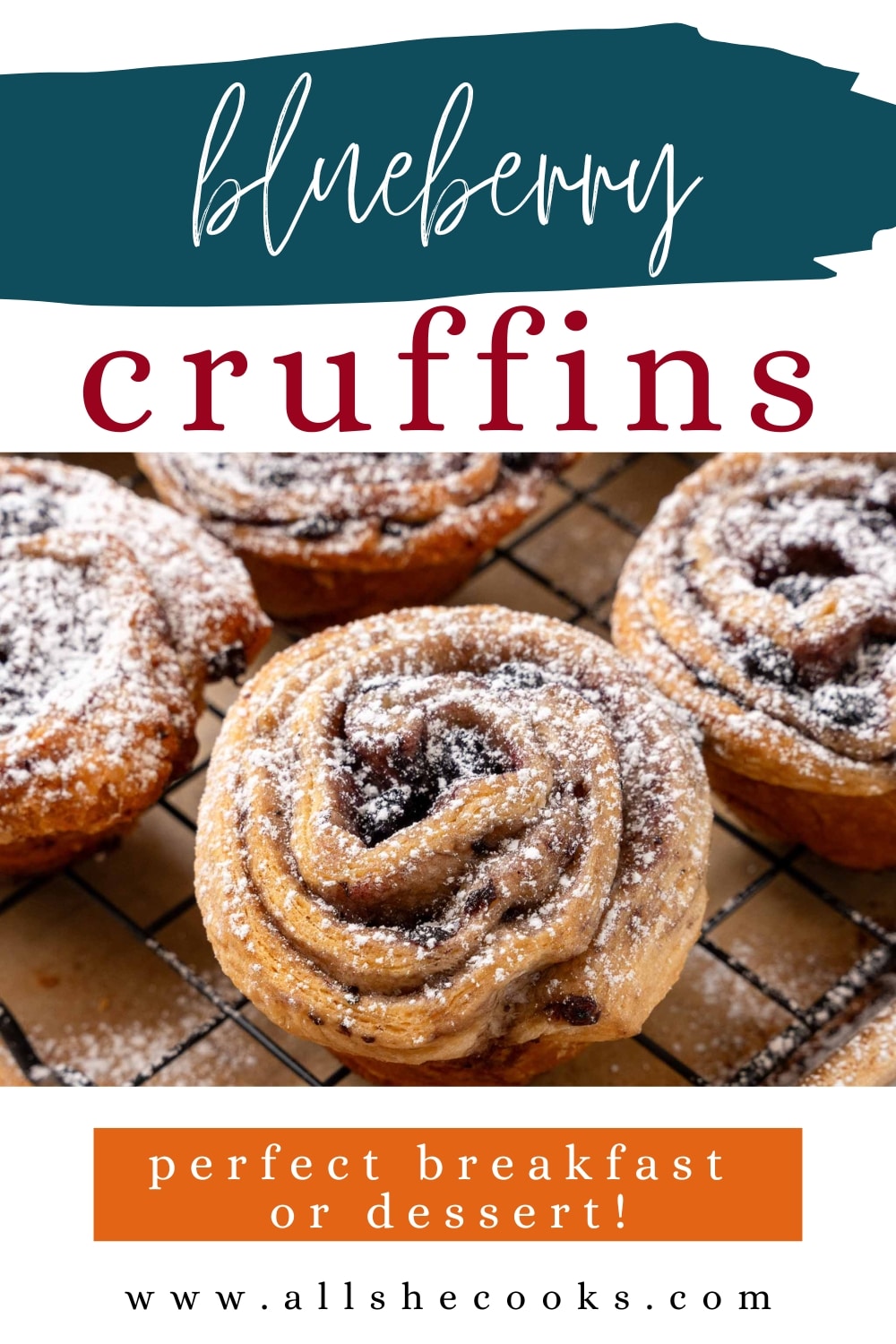 Blueberry Cruffins - All She Cooks