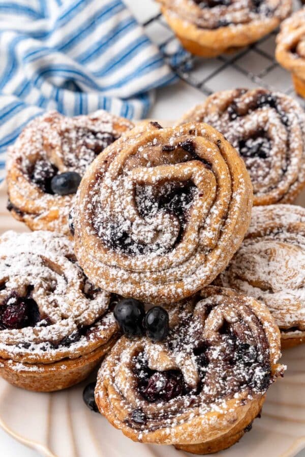 Blueberry Cruffins - All She Cooks