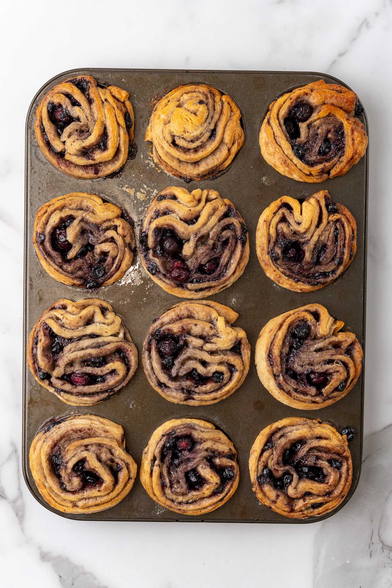 Blueberry Cruffins - All She Cooks