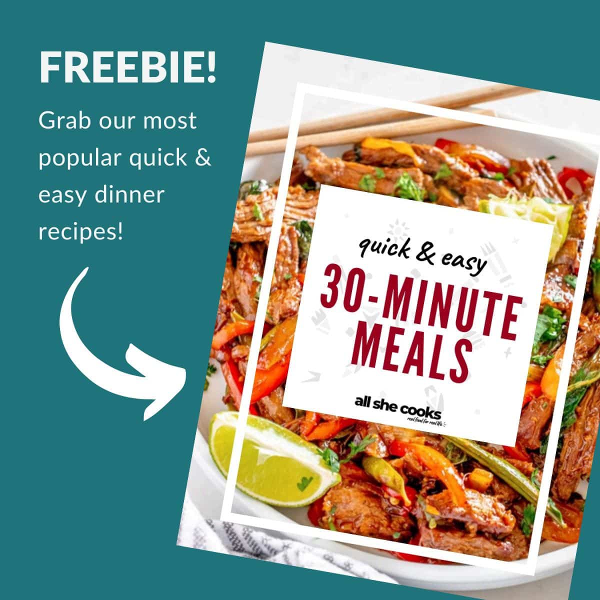 Free Printable - Easy 30 Minute Dinner Recipes!